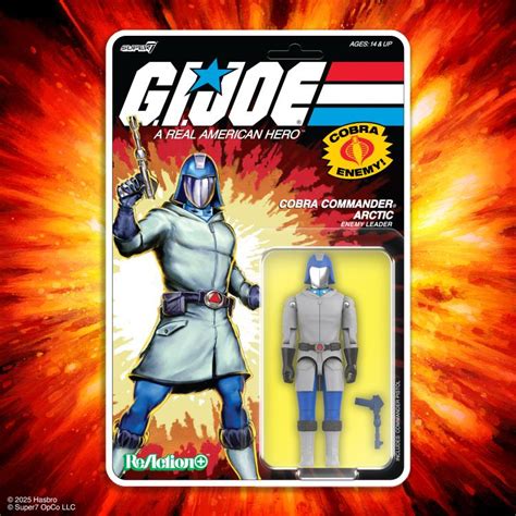 Super G I Joe ReAction Arctic Cobra Commander Cartoon Kapow Toys