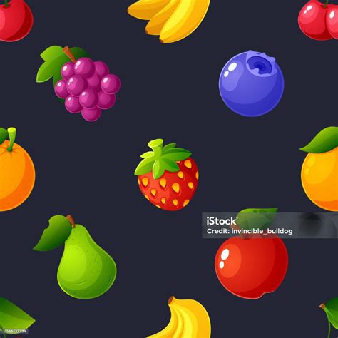 만화 과일과 열매와 원활한 패턴입니다 배경 화면 카지노 슬롯 머신 도박 게임 모바일 퍼즐 0명에 대한 스톡 벡터 아트 및 기타 이미지 Istock