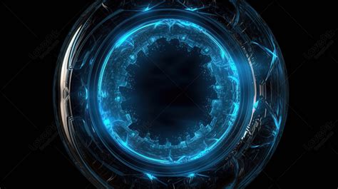 격리된 흰색 3d 렌더링에 파란색 빛나는 네온 프랙탈 포털 빛나는 라인 배경 나는 배경 파란색 배경 이미지 Hd 빛나는 라인 나는 파란색 배경 사진 무료 다운로드