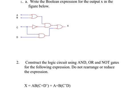solved a figure below 2 construct the logic circuit using and or