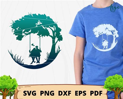 Romantic Swing Swing Svg Tree Swing Svg Couple On Swing Etsy