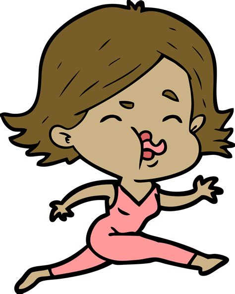 Cartoon Girl Pulling Face 45143631 Png