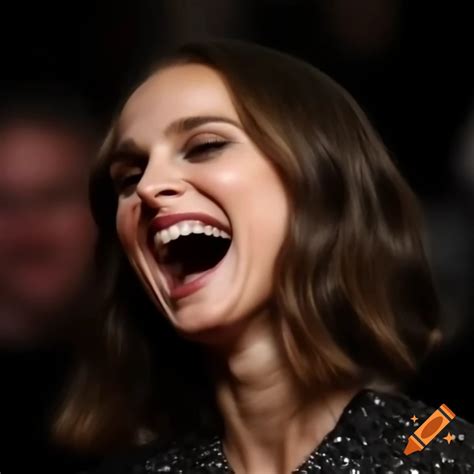 Natalie Portman Mouth Open Natalie Portman Laughing Joyfully With
