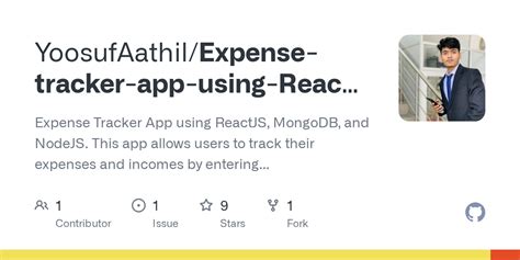 Github Yoosufaathilexpense Tracker App Using React Js Expense