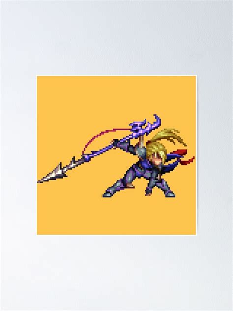 Póster «dragón Expiatorio Kain Limit Final Fantasy Iv Pixel Art De Pixel Kim Redbubble