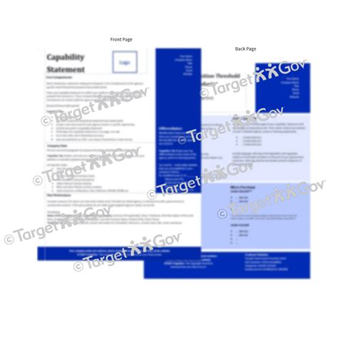 Enhance Style Capability Statement Editable 2 Page Template Targetgov