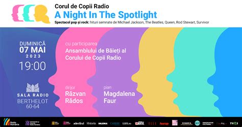 Bilete A Night In A Spotlight Corul De Copii Radio 7 Mai 23 Ora 19 00 Sala Radio București