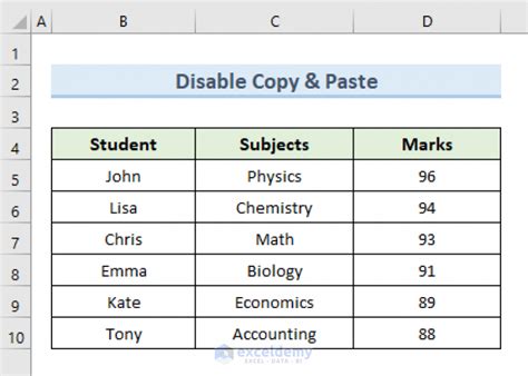 How To Disable Copy And Paste In Excel Without Macros With 2 Criteria