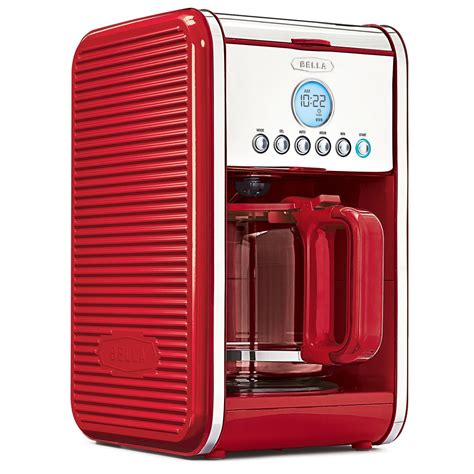 Bella Linea Collection 12 Cup Programmable Coffee Maker Color Red