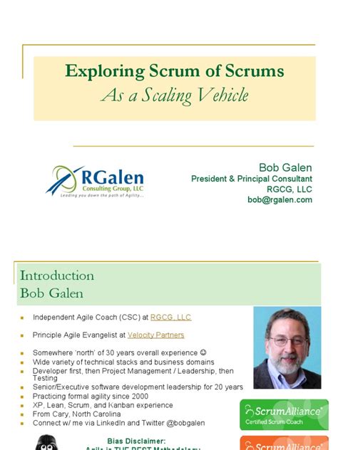 Exploring Scrum Of Scrums As A Scaling Vehicle Pdf Scrum Software Development Agile