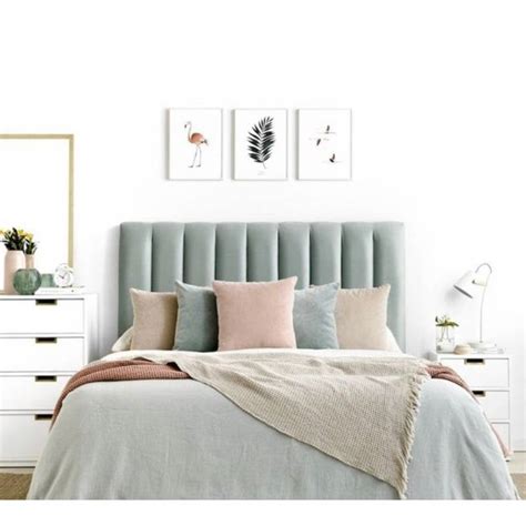 Ripley Cabecera Box Weymi 2 Plazas Panel Verde Aqua