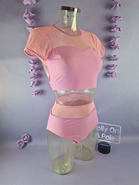 Prima Size Sa Pink High Waist Pole Dance Set Polly On A Pole