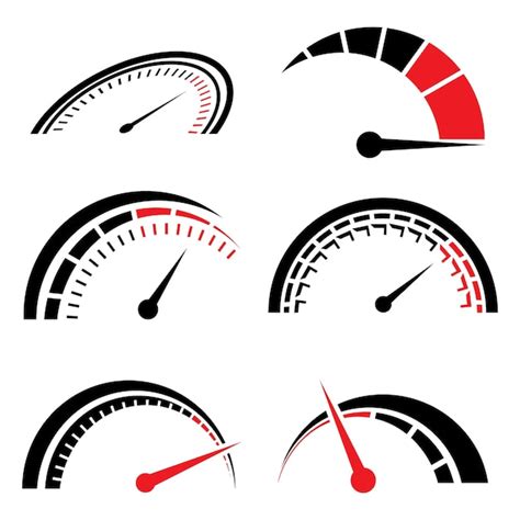 Premium Vector Different Speedometer Logo Collection
