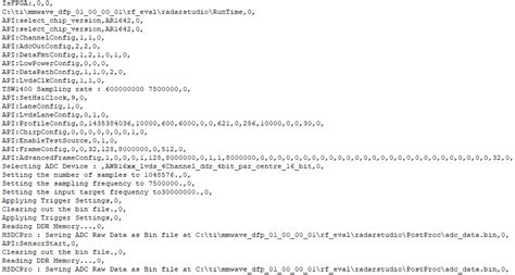 AWR Data Format Of Captured ADC Data Using RadarStudio TSW Sensors Forum Sensors