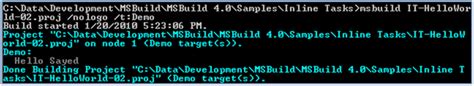 Msbuild 40 Inline Tasks