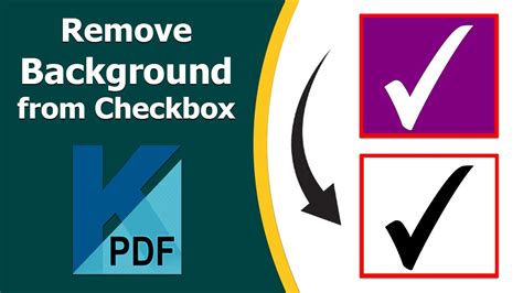 How To Remove Background From A Checkbox In Pdf Using Kofax Power PDF