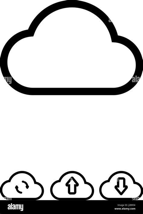 Data Cloud Icon Backup And Restore Sign Isolated On White Background Stock Vector Image And Art