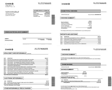 Novelty Chase Bank Statement For Educational Purposes
