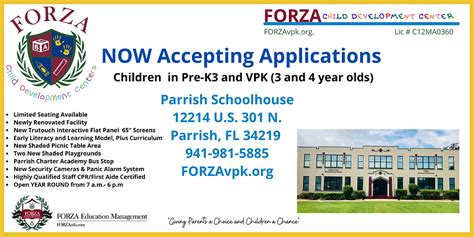 Parrish Schoolhouse Forza Pre Schools