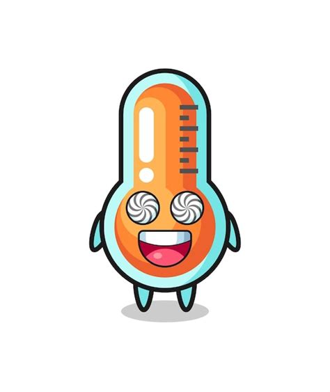 Premium Vector Cute Thermometer Character With Hypnotized Eyes