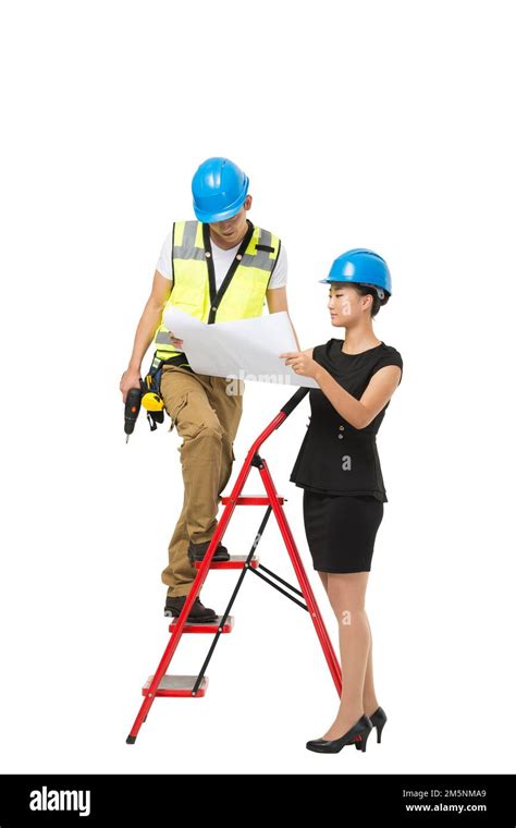 Female Building Designers And Construction Personnel Stock Photo Alamy