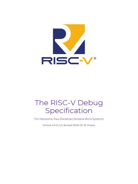 Latest Riscv Debug Specification Pdf Computer Science Computer Architecture