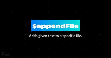 Appendfile Aoijs — Documentation