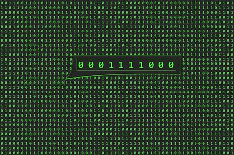 Premium Photo Binary Code Green Numbers Dark Screen Matrix On The