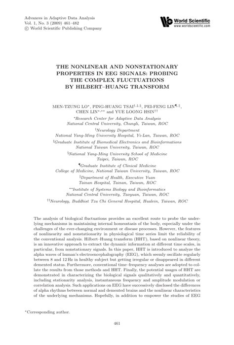 Pdf The Nonlinear And Nonstationary Properties In Eeg Signals Probing The Complex