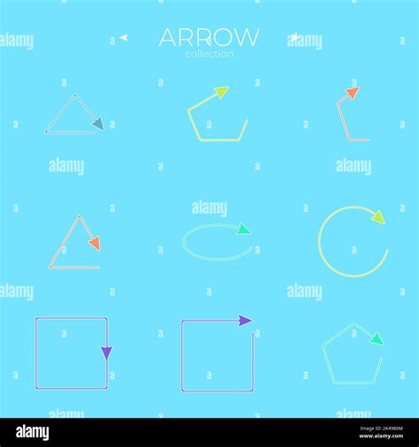 Colorful Arrows Arrows Vector Collection Direction Arrows Symbol Set Vector Illustration