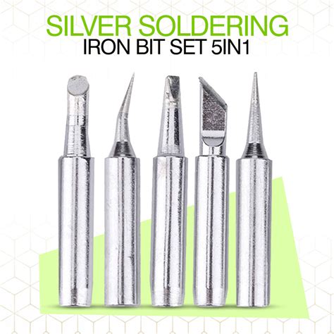 5in1 Silver Soldering Iron Bit Set Akinfotools