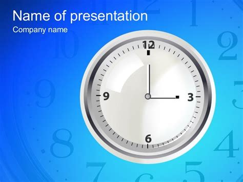 Simple Wall Clock Powerpoint Template
