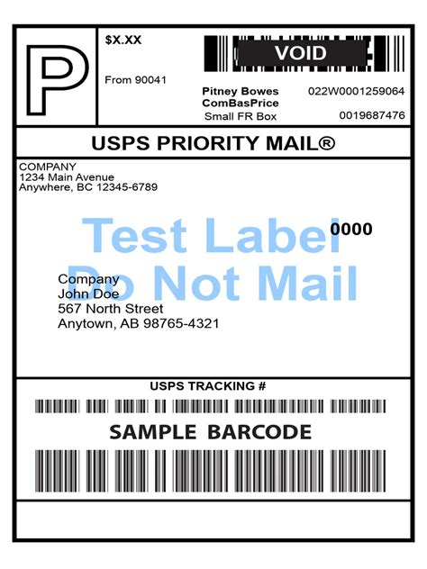 Usps Priority Mail Test Label Sample Pdf