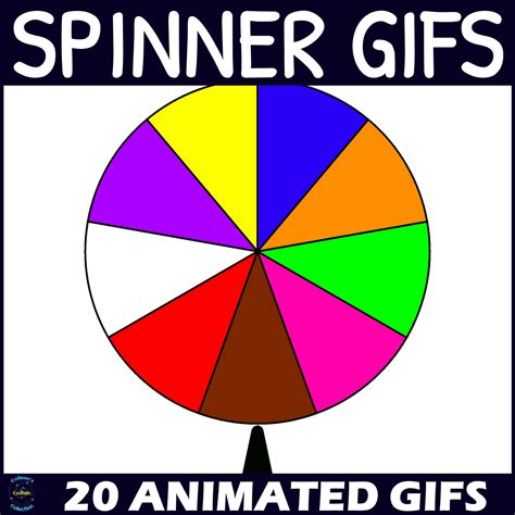 animated spinners clipart 9 colours made by teachers