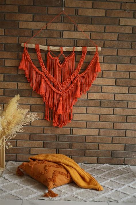 Панно макраме макраме декор на стіну декор в дім підвіска бохо стиль ручна робота — ціна