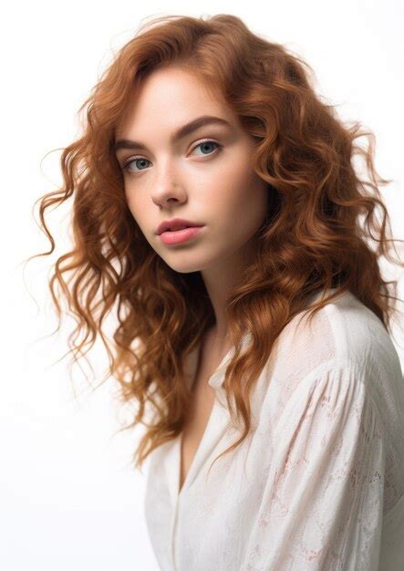 Profile Photo Of Charming Model In White Background Premium Ai