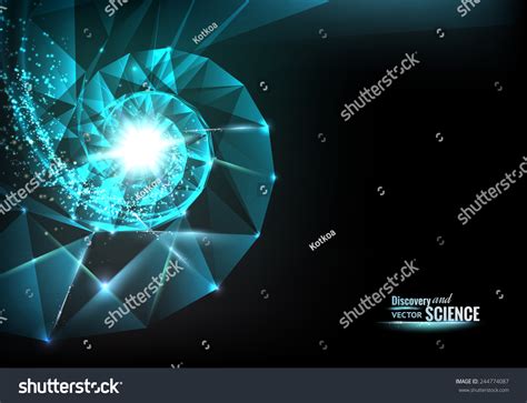 Abstract Science Design Spiral Polygons Triangles Stock Vector Royalty Free 244774087