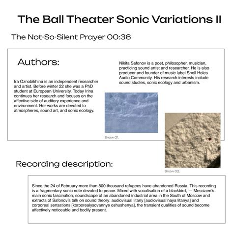 The Ball Theater Sonic Variations Ii Pinkoznoise