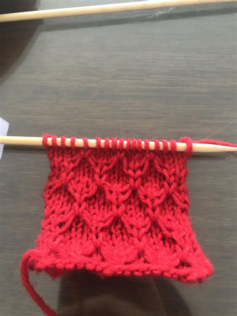 Practicing Mock Honeycomb Stitch R Knitting