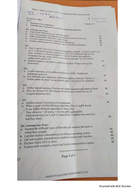 css sem 6 university papers cryptography and system security scanned