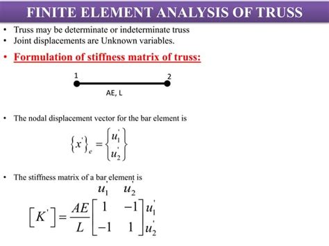 Truss Analysis Using Finite Element Method Ppt Pptx