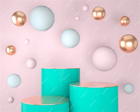 최소한의 현대적인 개념으로 제품 디스플레이의 추상적 인 기하학적 모양 프리미엄 Psd 파일