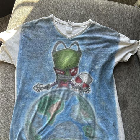 Sick Invader Zim Custom Shirt With Dope Front And Depop