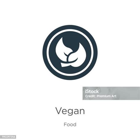 비건 아이콘 벡터입니다 흰색 배경에 고립 된 음식 컬렉션에서 트렌디 한 플랫 비건 아이콘 벡터 일러스트레이션은 웹 및 모바일 그래픽 디자인 기호 Eps10에 사용할 수