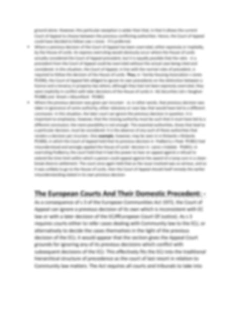 SOLUTION Judicial Precedent Hierarchy Of Courts And Ratio Or The Common Law Method Studypool