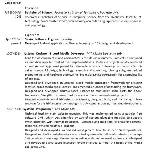 Android Developer Resume Template Creator
