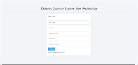 Diabetes Detection Management System Project Using Php And Mysql Phpgurukul