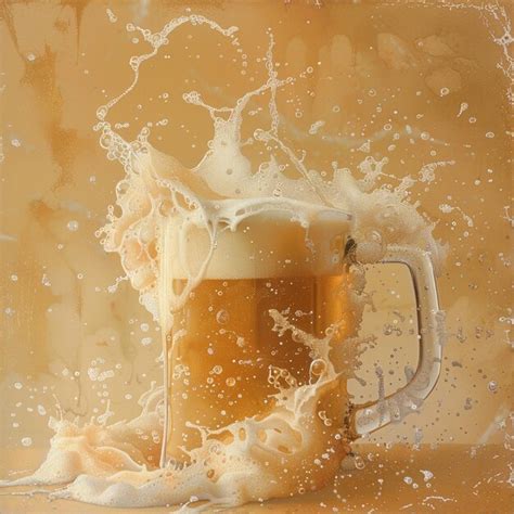 A Full Glass Of Beer With Foam And Foam In It Premium Ai Generated Image