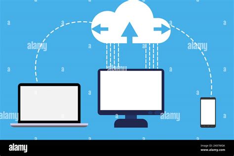 Cloud Computing Concept With Devices Connected To The Storage Cloud Transfer Database And