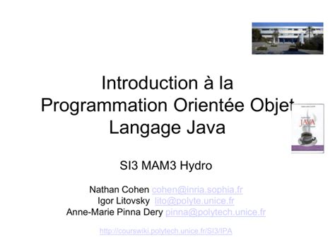 Introduction à la programmation objet